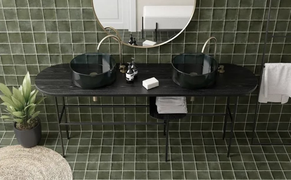 Argile 4"x4" Porcelain Tile - Khaki - Portland Direct Tile & Marble