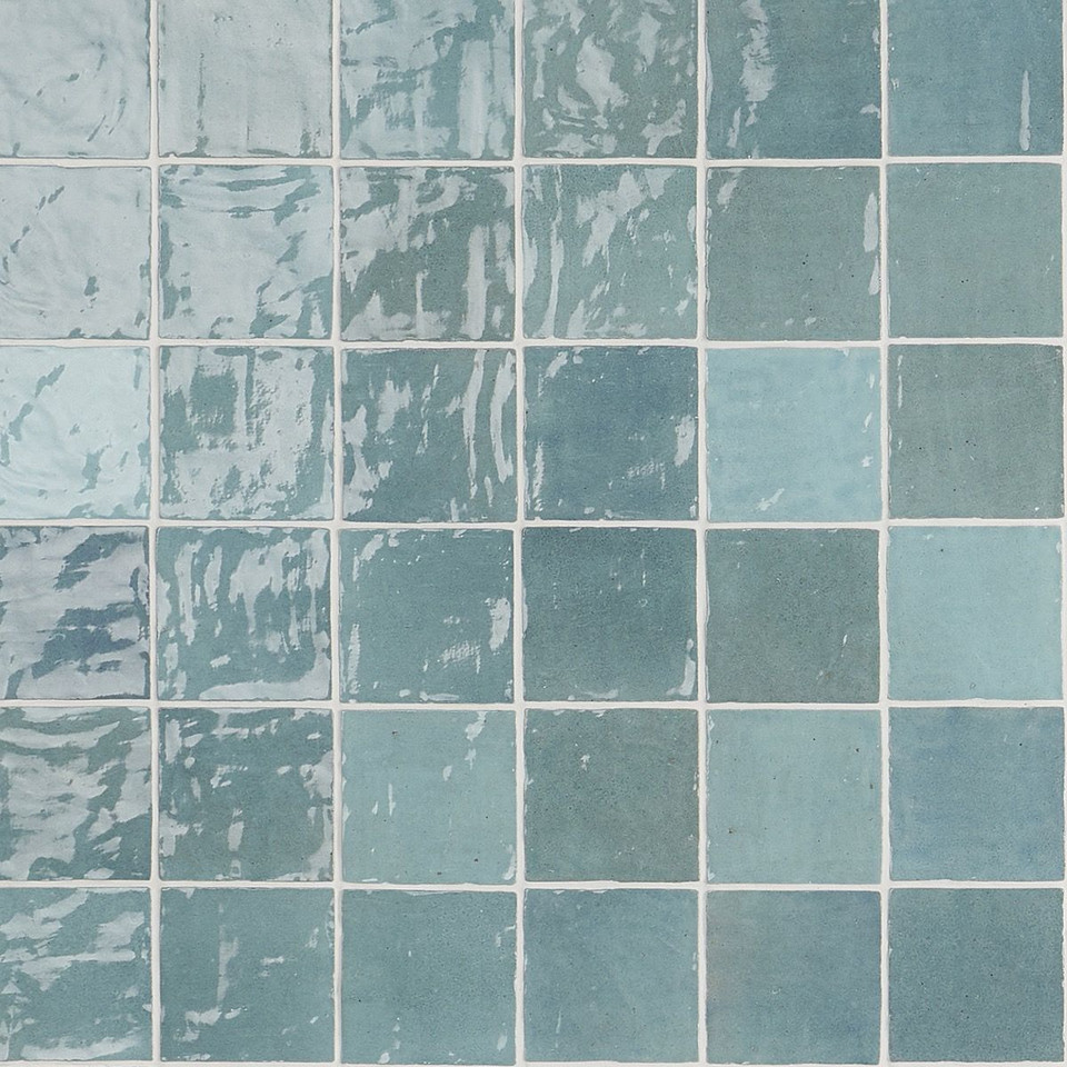 Trinity Aqua Gloss 4"x4" Ceramic Wall Tiles - Portland Direct Tile & Marble