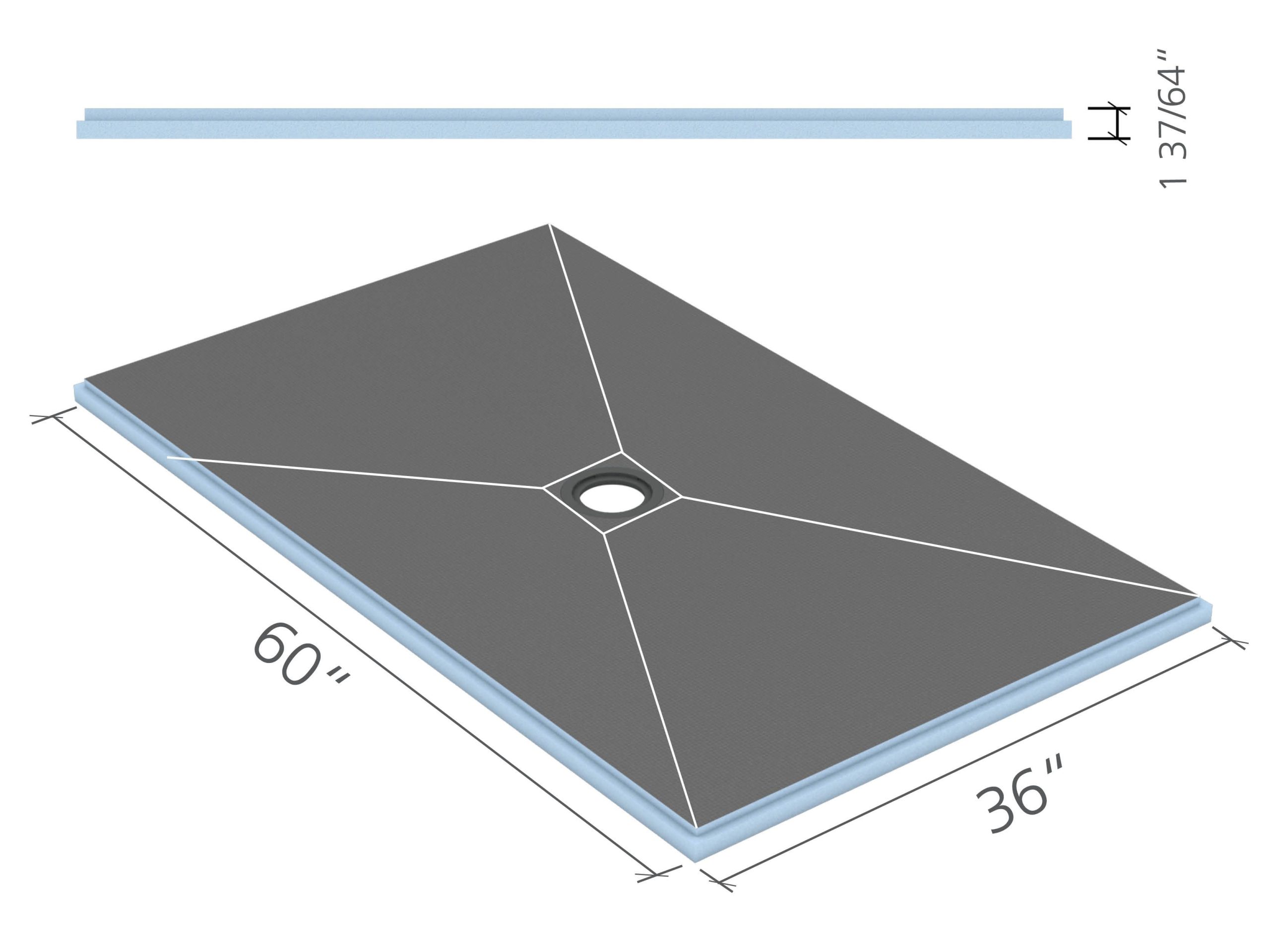 Wedi Fundo Primo Kit 36 in. x 36 in. 1 piece US2000002
