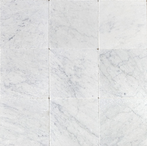 Italian Carrara Premium Tumbled 12"x12" Marble Tiles