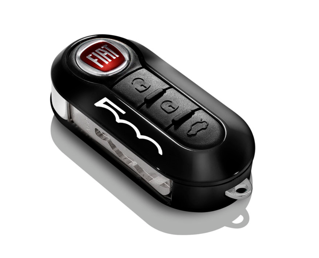 Genuine Fiat 500 - Pack Of 2 Key Covers In Metallic Red & Pastel Black ...