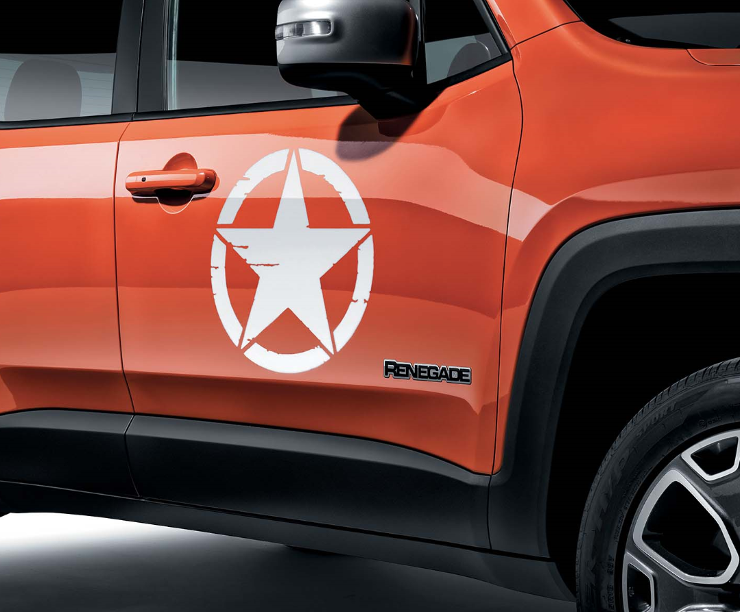 Jeep Renegade US Army Star Door Decal