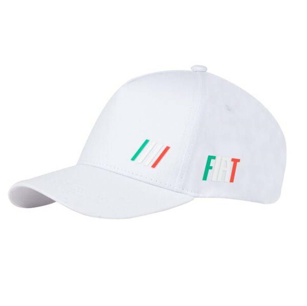 Fiat White Cap With Italian Flag