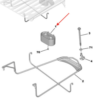 SPARE WHEEL SUP SUPPORT - F0009814695480