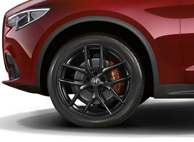 Alfa Romeo Stelvio Set Of 4 20" Alloy Wheel Kit In Glossy Dark Miron