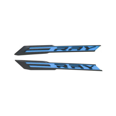 Corvette E-Ray Emblem in Rapid Blue with Carbon Flash Metallic