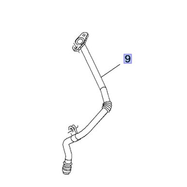 Vauxhall Vivaro B Turbo Oil Return Pipe To Oil Pan 1.6 Diesel -95517980 ...