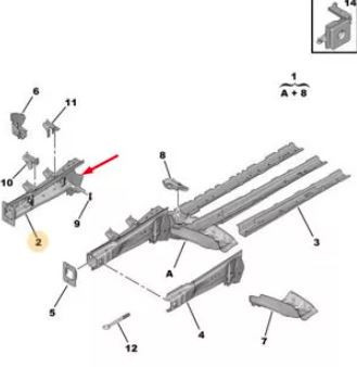 FRONT CANT RAIL -1609004580 - 1609004580