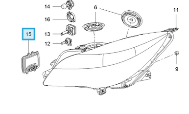 Vauxhall Insignia A Xenon Headlight Control Module - 13434020
