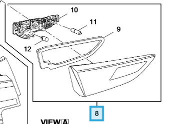 Genuine Vauxhall Tail-Light (RH) - 39098793