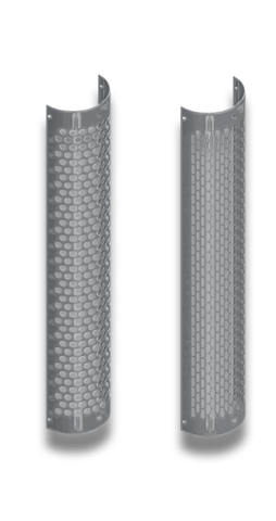 7" Perforated Chrome Heat Shields Chrome Plated