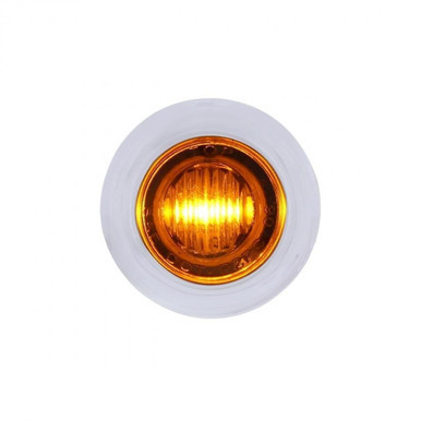 3 LED Dual Function Mini Aux/Utility Light w/ Bezel - Amber LED/Amber Lens