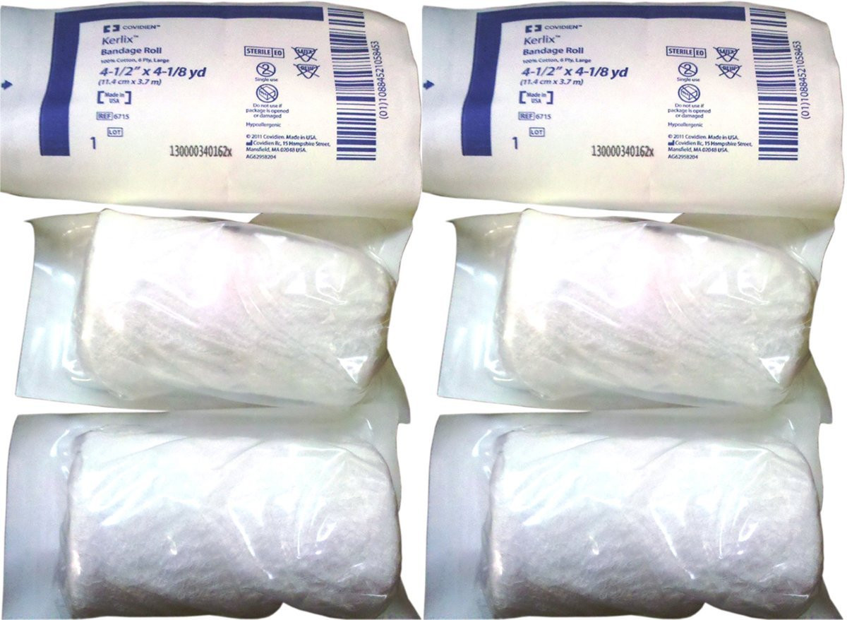 Dermacea Fluff Gauze Rolls Sterile 6Ply 4X4.1Yds, Cardinal Medical
