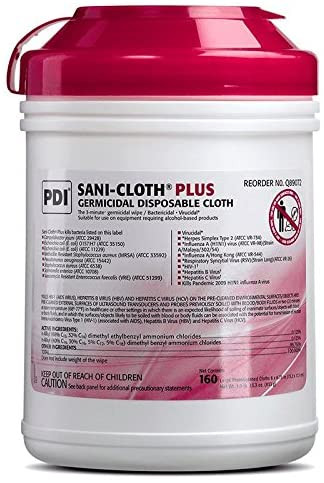 PDI Sani-Cloth Plus - Large Germicidal Disposable Cloth - 160-Count ...