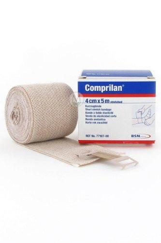 Comprilan, 100% Cotton Short Stretch Compression Bandage, 4Cm X 5M (1.6 ...