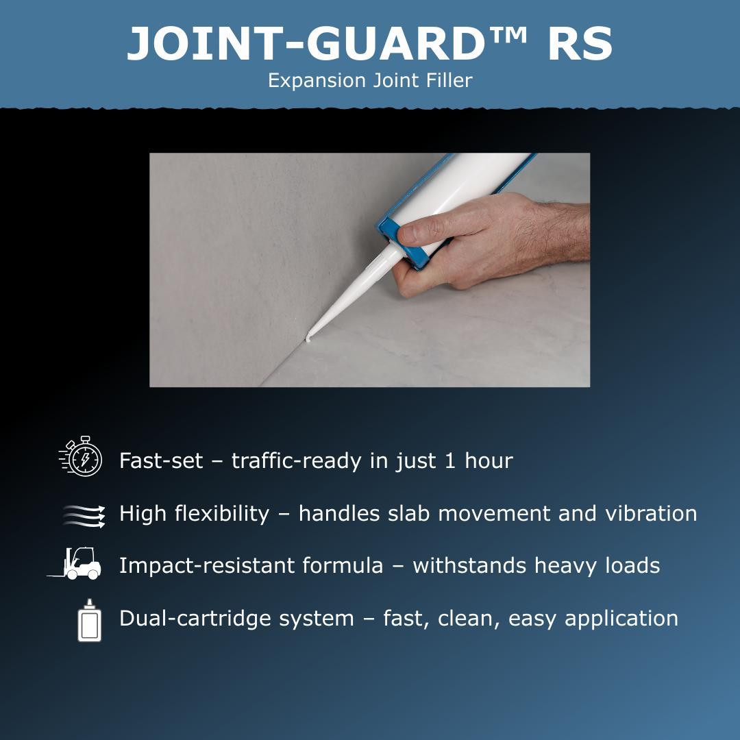 JOINT-GUARD™ RS Expansion Joint Filler, Fast Set Easy Caulk Gun Application