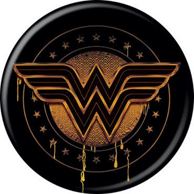 DC Comics Wonder Woman Logo Symbol Gold & Black Licensed 1.25 Inch ...
