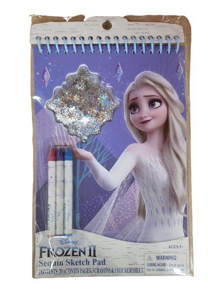 Disney Frozen II Sequin Sketch Pad With Crayons And Sticker Sheet ...