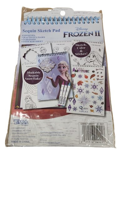 Disney Frozen II Sequin Sketch Pad With Crayons And Sticker Sheet ...