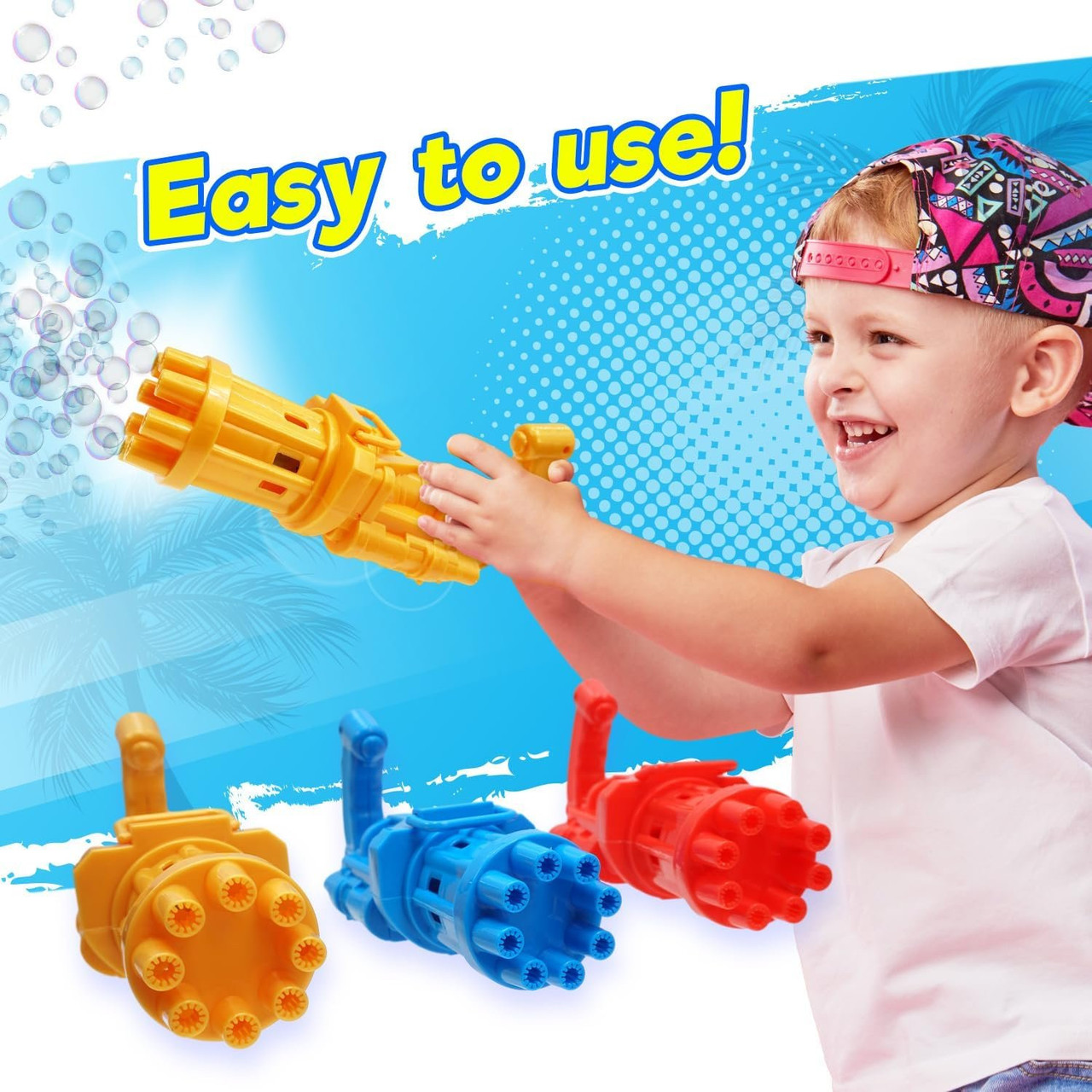 JA-RU Blitz Bubble Blaster Machine Gun (1 Bubble Gun) w/Bubble Tray ...