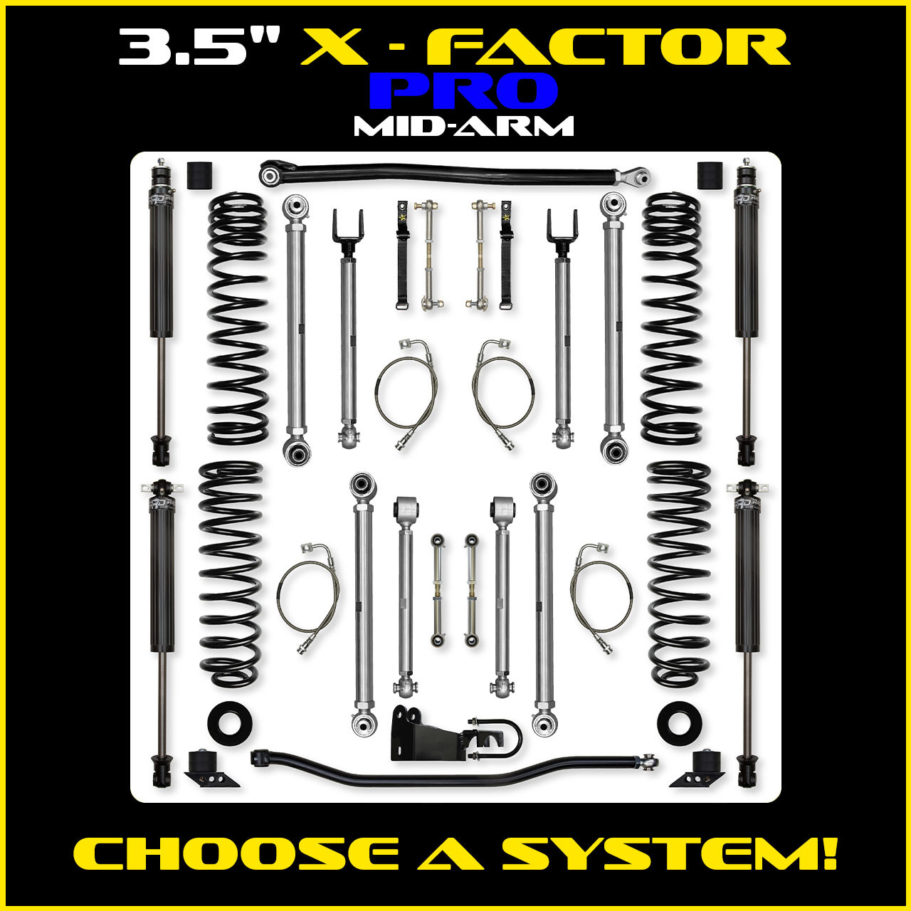Rock Krawler 3.5" X-Factor PRO Suspension System for Jeep Wrangler JK