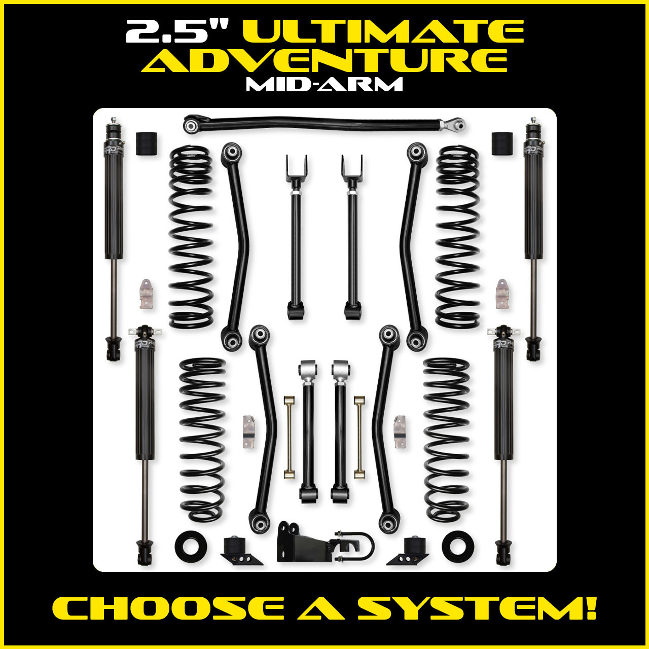 Rock Krawler 2.5" Ultimate Adventure Suspension System for Jeep Wrangler JK
