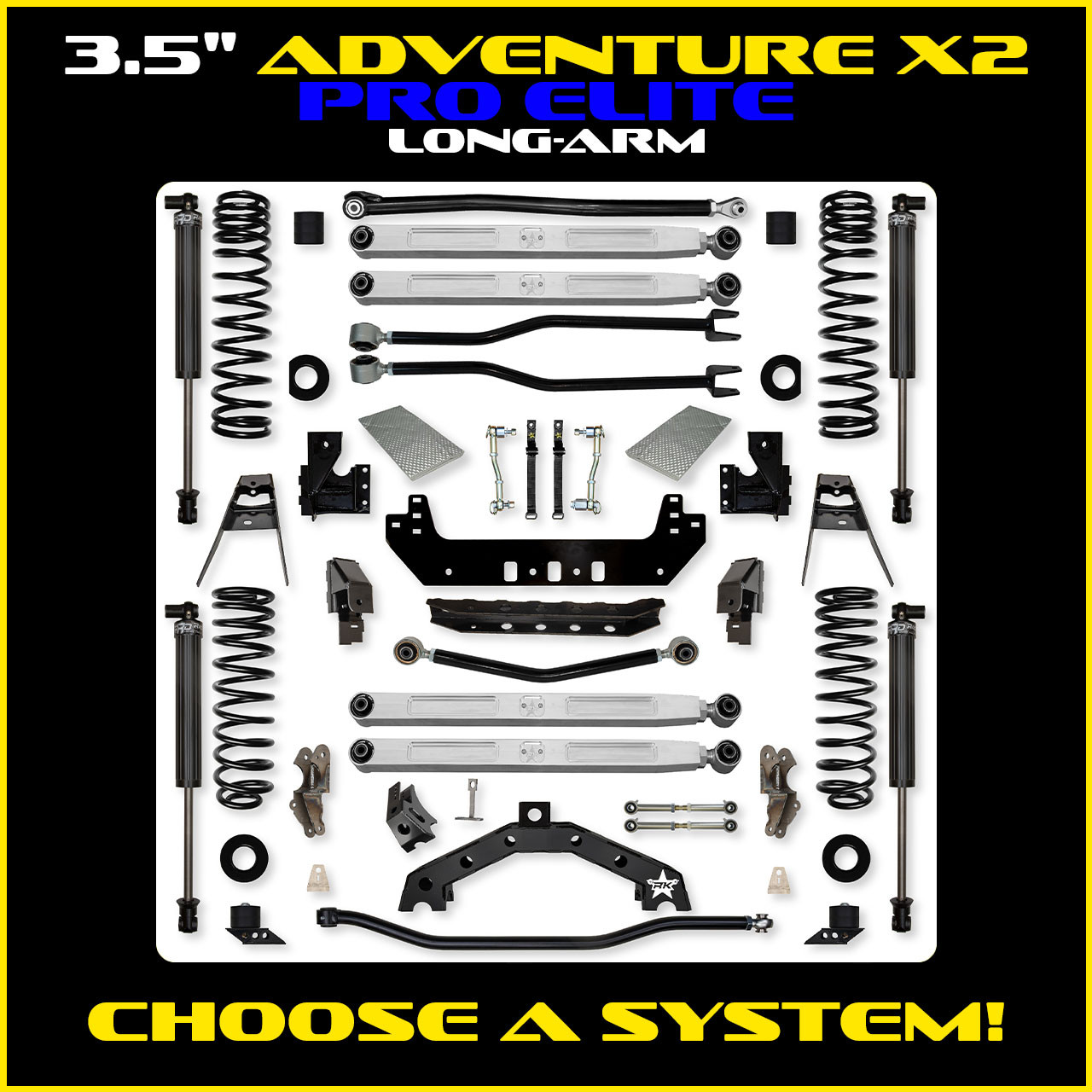 Rock Krawler 3.5" Adventure X2 PRO Elite Long-Arm Suspension System for ...