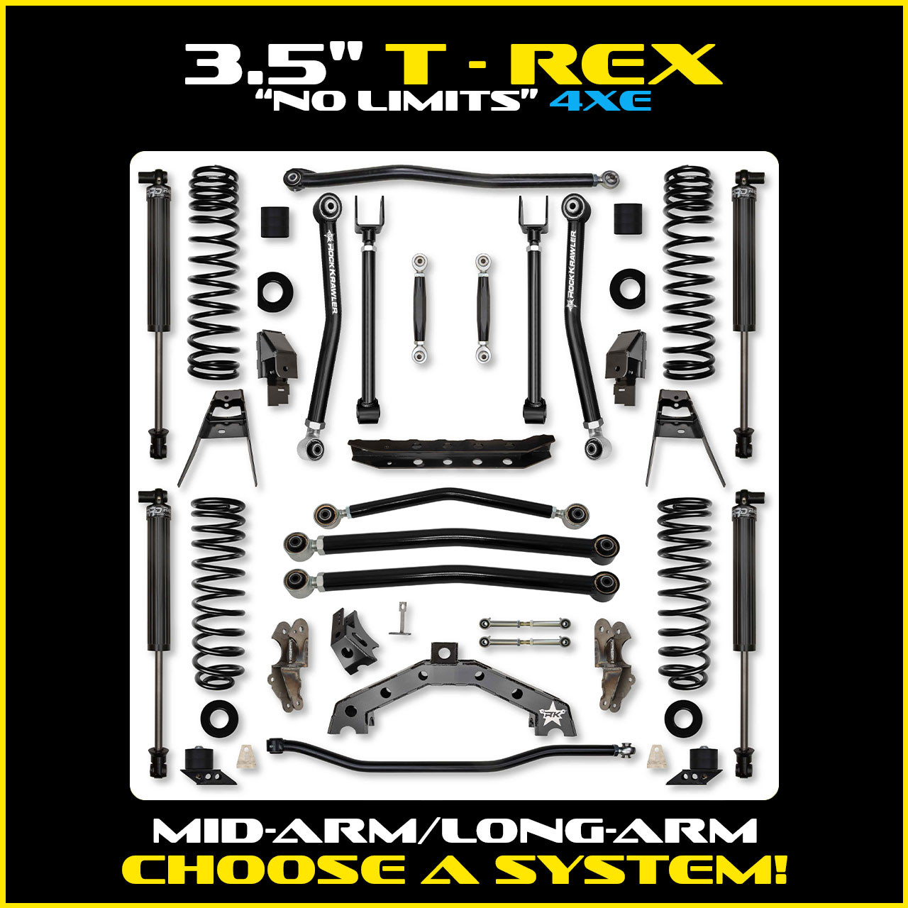 Rock Krawler 3.5" T-REX "No Limits" Suspension System for Jeep Wrangler ...