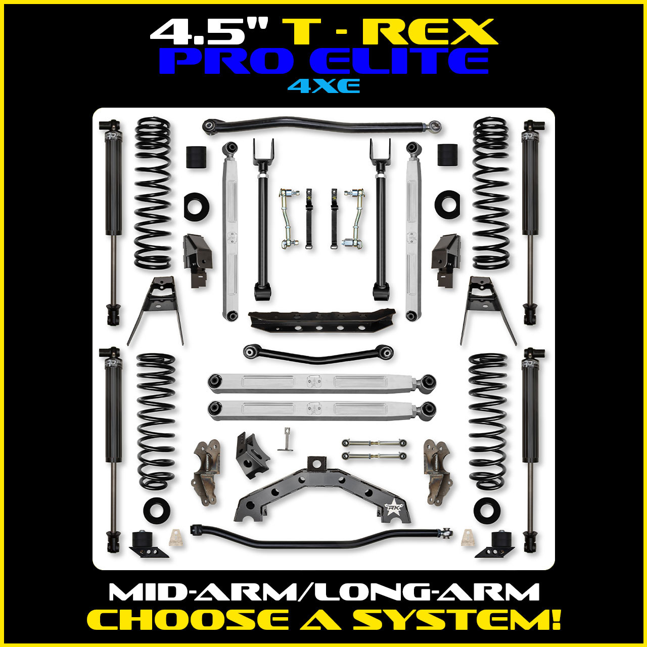 Rock Krawler 4.5" T-REX PRO ELITE Suspension System for Jeep Wrangler ...
