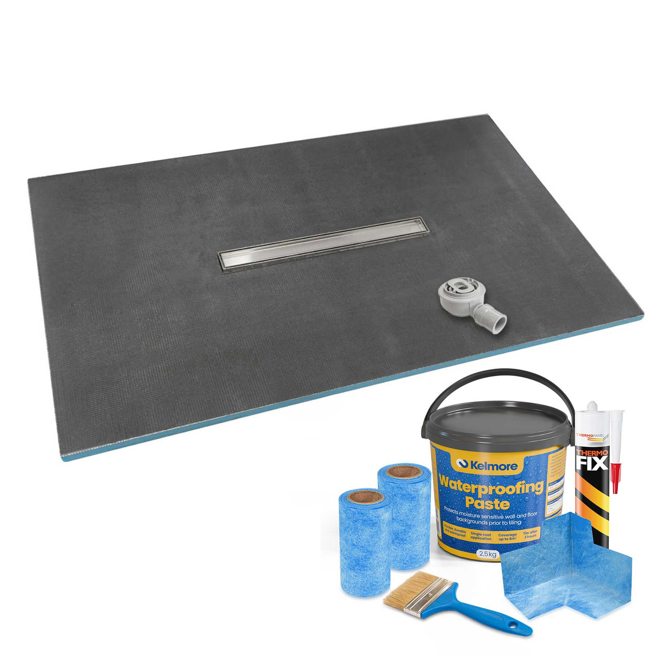 Shower Tray Former with Centre Linear Drain