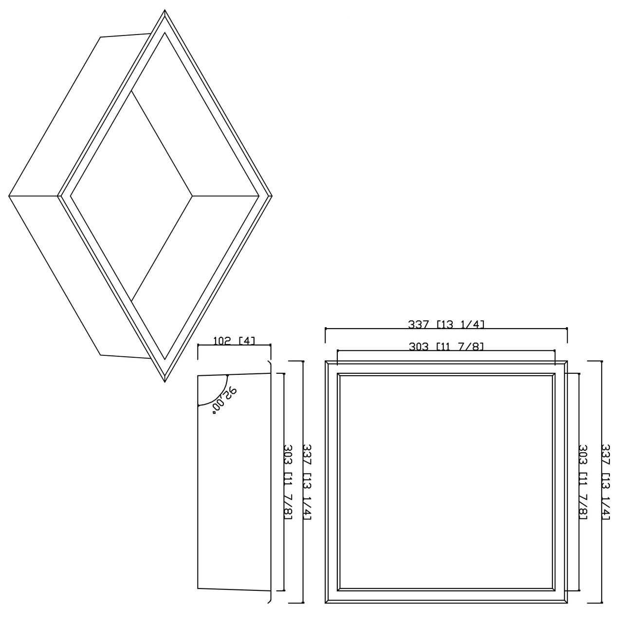 Thermopanel Stainless Steel Recess Shower Niche