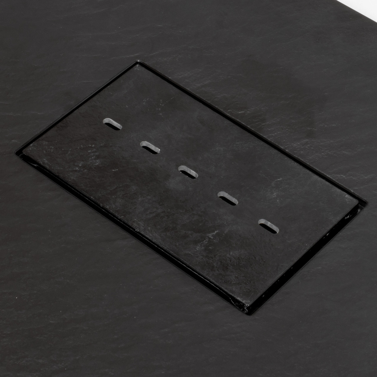 Black SMC Drain Cover with Holes