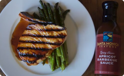 Grilled Swordfish with Santa Monica Seafood Spicy Asian Apricot ...