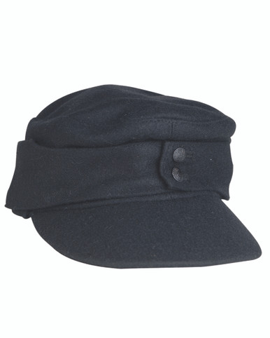 GERMAN REPRO WWII BLACK M43 TANKER FIELD CAP - STURM-MILTEC USA.