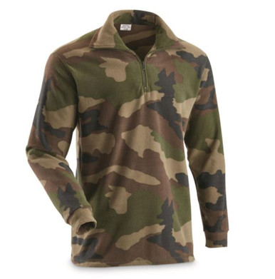 FRENCH CCE CAMO FLEECE SHIRT W/ZIPPER LIKE NEW - STURM-MILTEC USA.