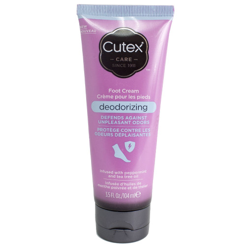 Cutex Deodorizing Foot Cream 3.5 fl oz - Peppermint & Tea Tree Oil ...