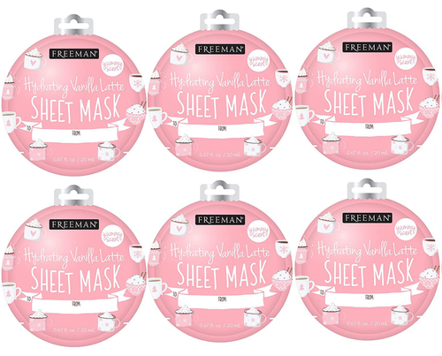 Freeman Sheet Mask for Face 6 Count - Hydrating Vanilla Latte ...