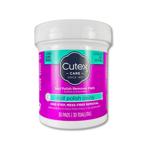 Cutex Nail Polish Away Round Remover Pads 30ct - BuyMeBeauty.com