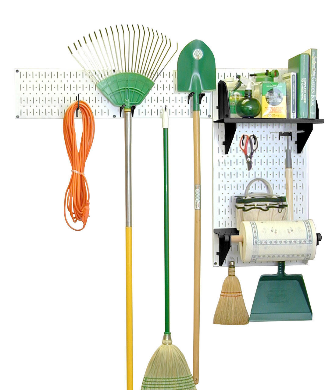 White Garden Pegboard - Magnetic Garden Tool Organizer