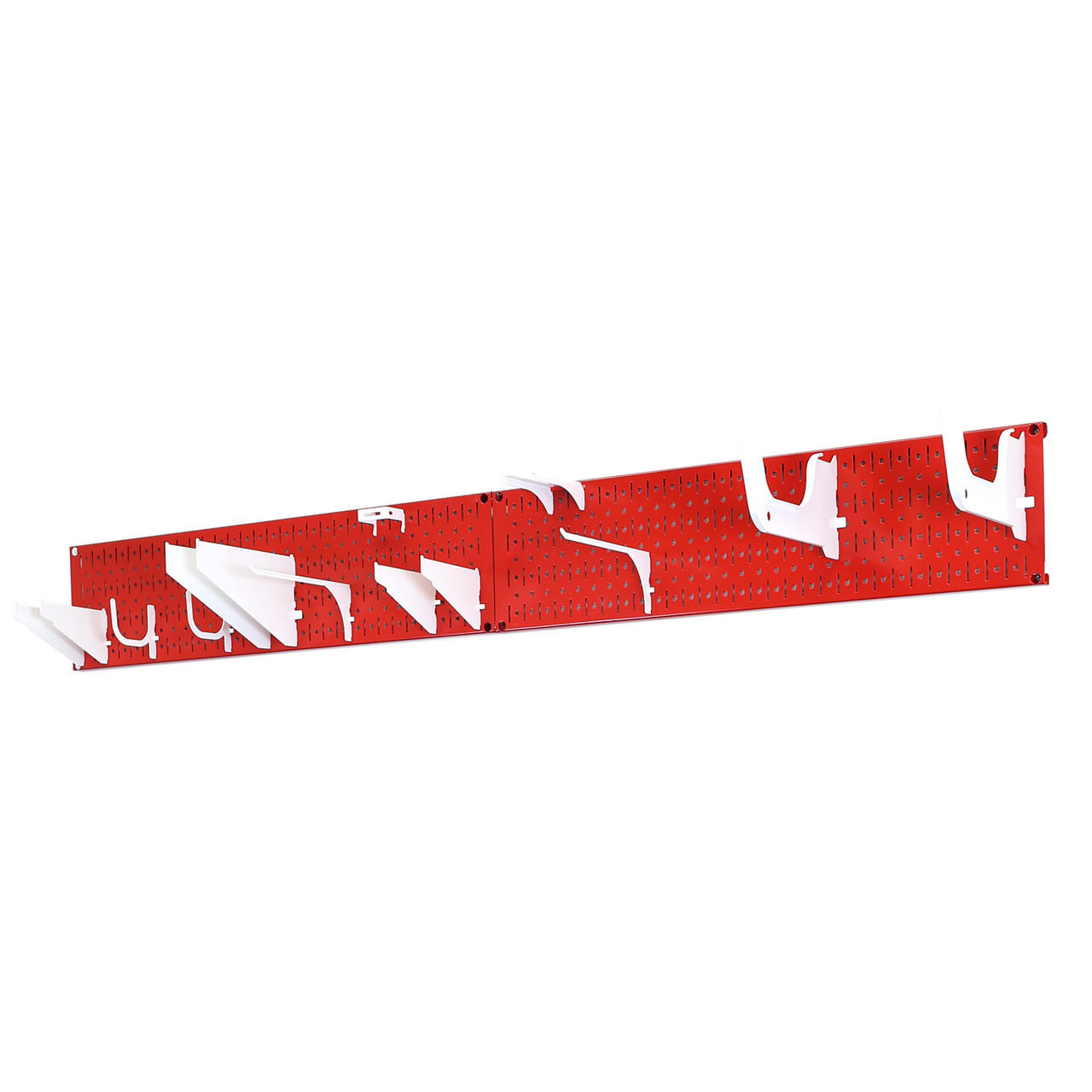 Small Red Metal Pegboard - Narrow Spaces
