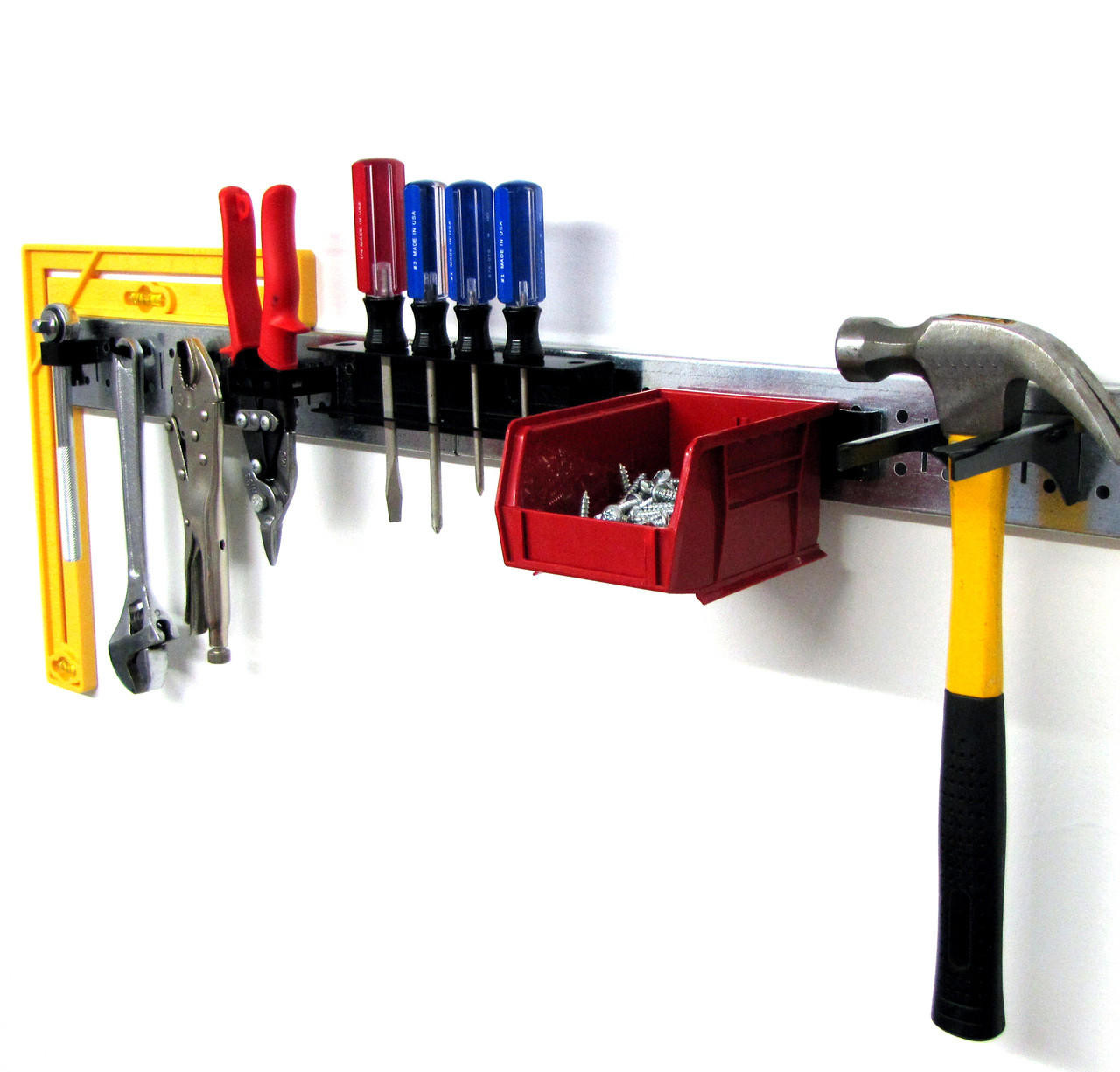 Pegboard Strip | Black Peg board Rail | Steel Pegboard Strip