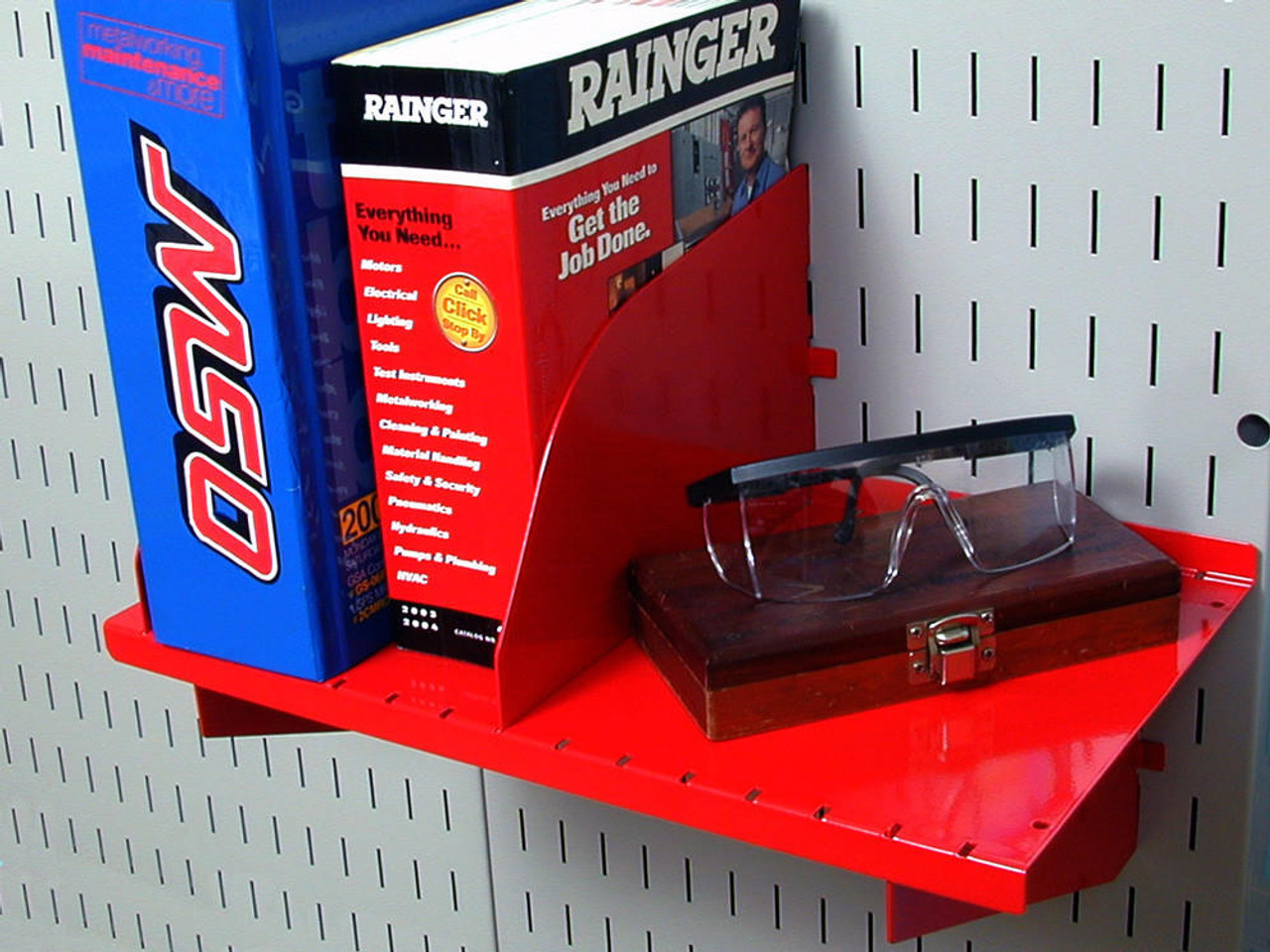 Slotted Pegboard Shelf 9in Metal Peg Board Shelf