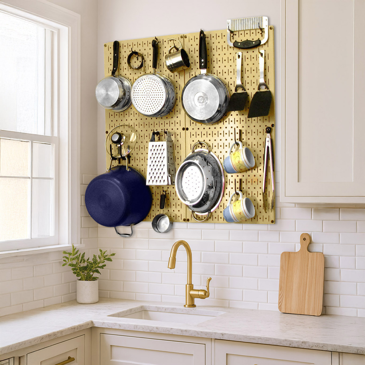 Gold Metal Pegboard Tool Board 2-Panel Pack