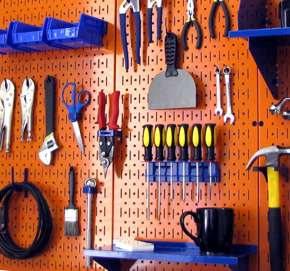 Pegboards - Orange Metal Peg board Pack