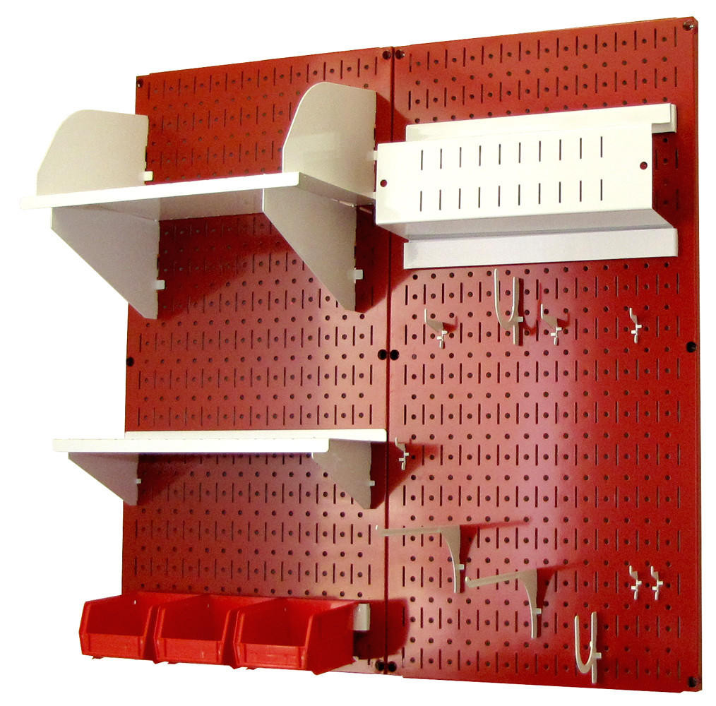 Chic Craft Room Peg Board - Modern Crafting Pegboard
