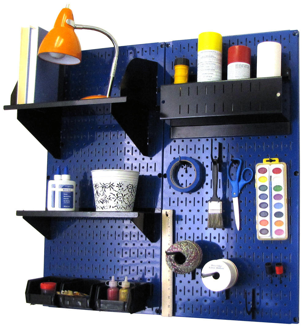 Eclectic Craft Room Pegboard - Chic Peg Board Organizer