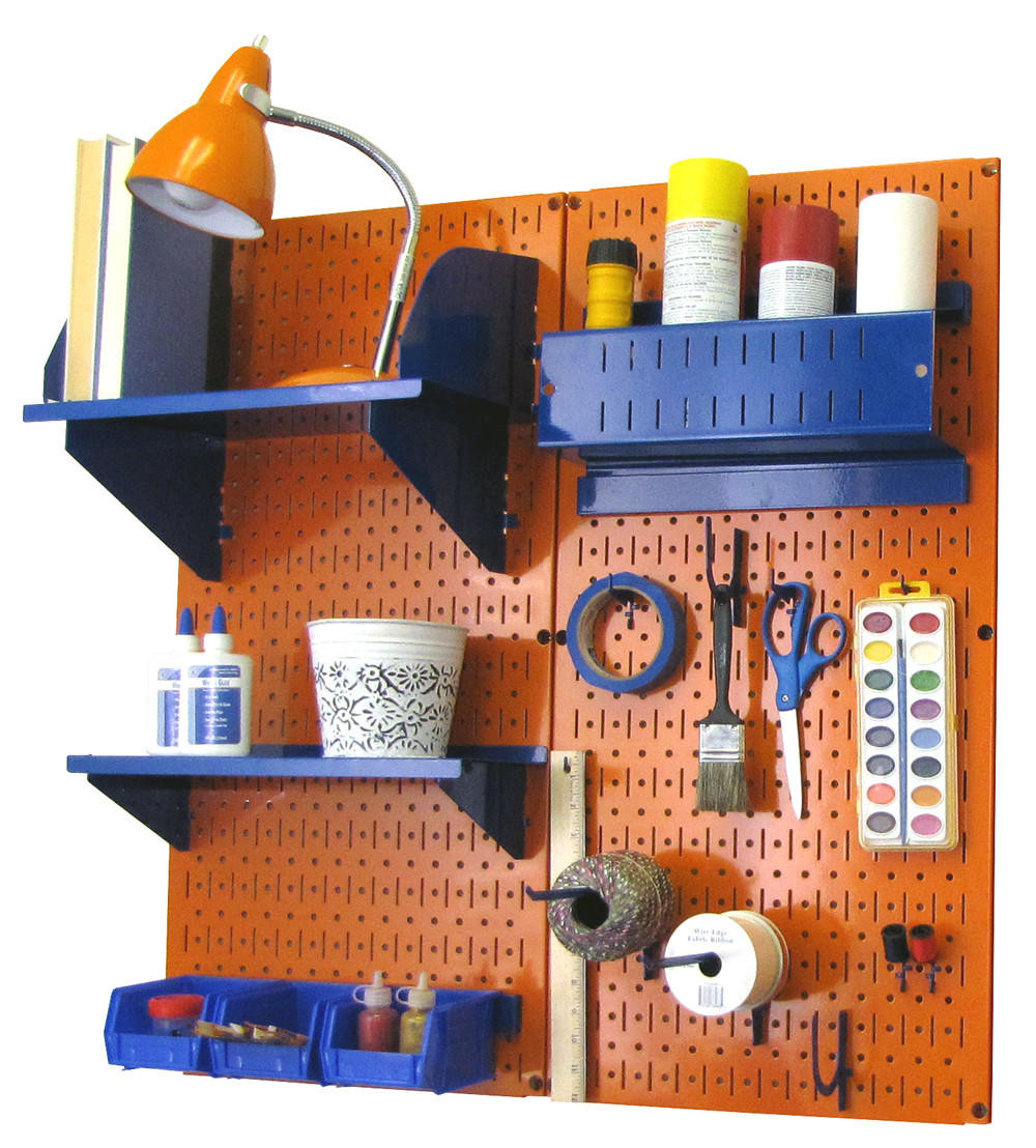 Modern Pegboard Craft Organizer - Craft Room Peg Board