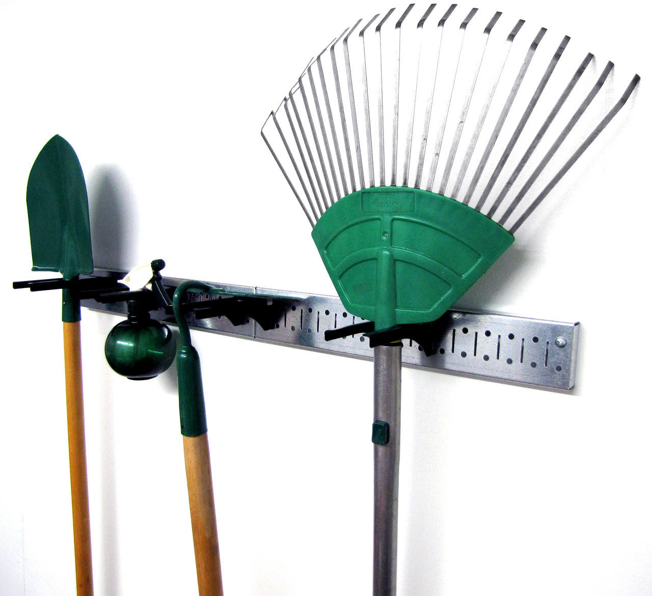 Garden Tool Rack Peg Board Rail - Shovel Rake Steel Rack