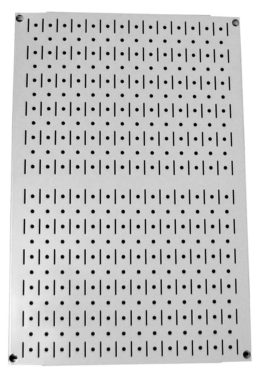 Custom Pegboard - Gray Metal Peg Board 24 x 16 Inch