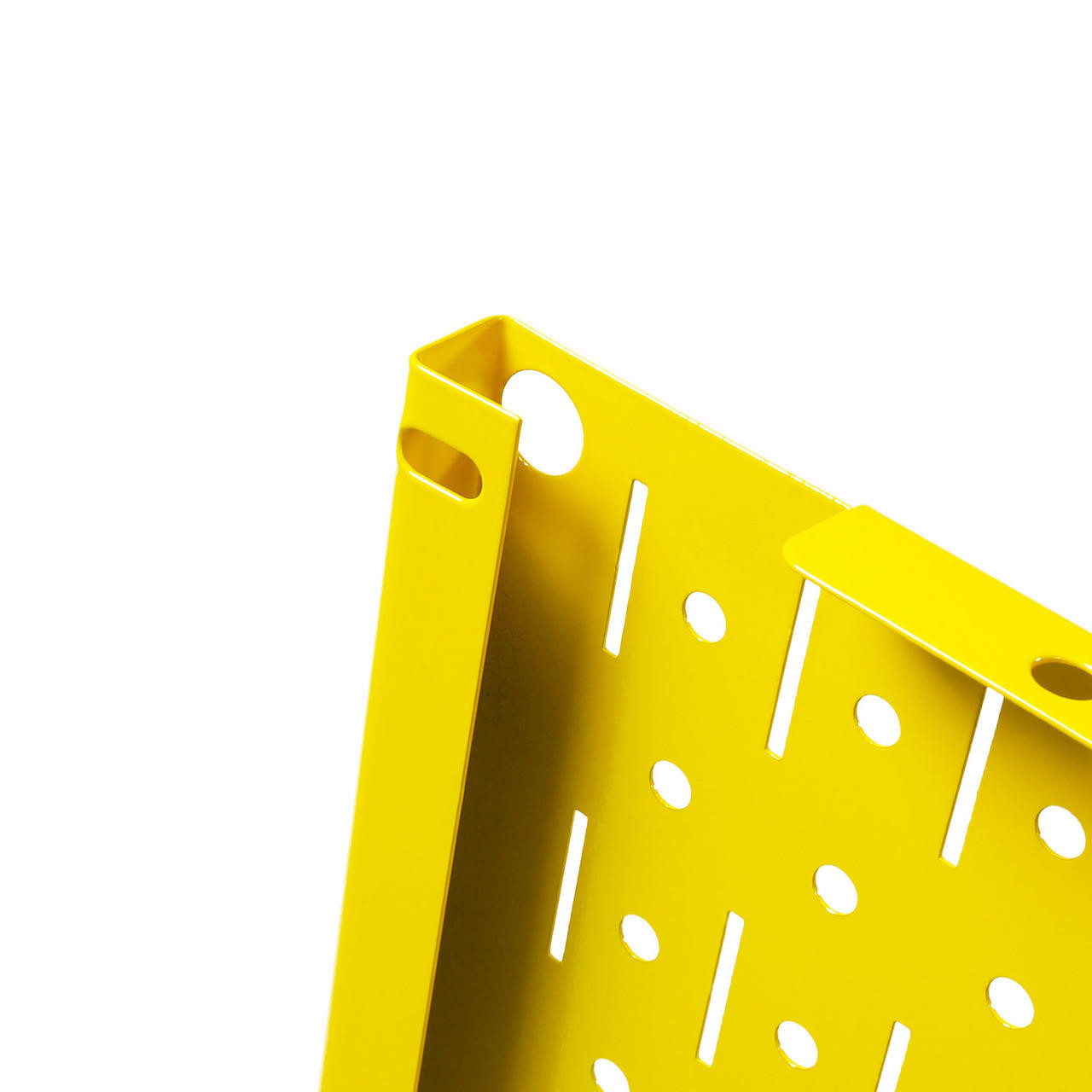 Small Yellow Peg Board - Fun Size Metal Pegboard Tile